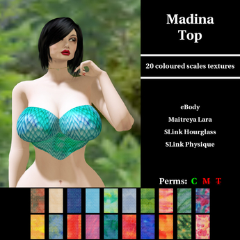 Second Life Marketplace - CDKC.10016736 - Madina Top - coloured scales (2) demo